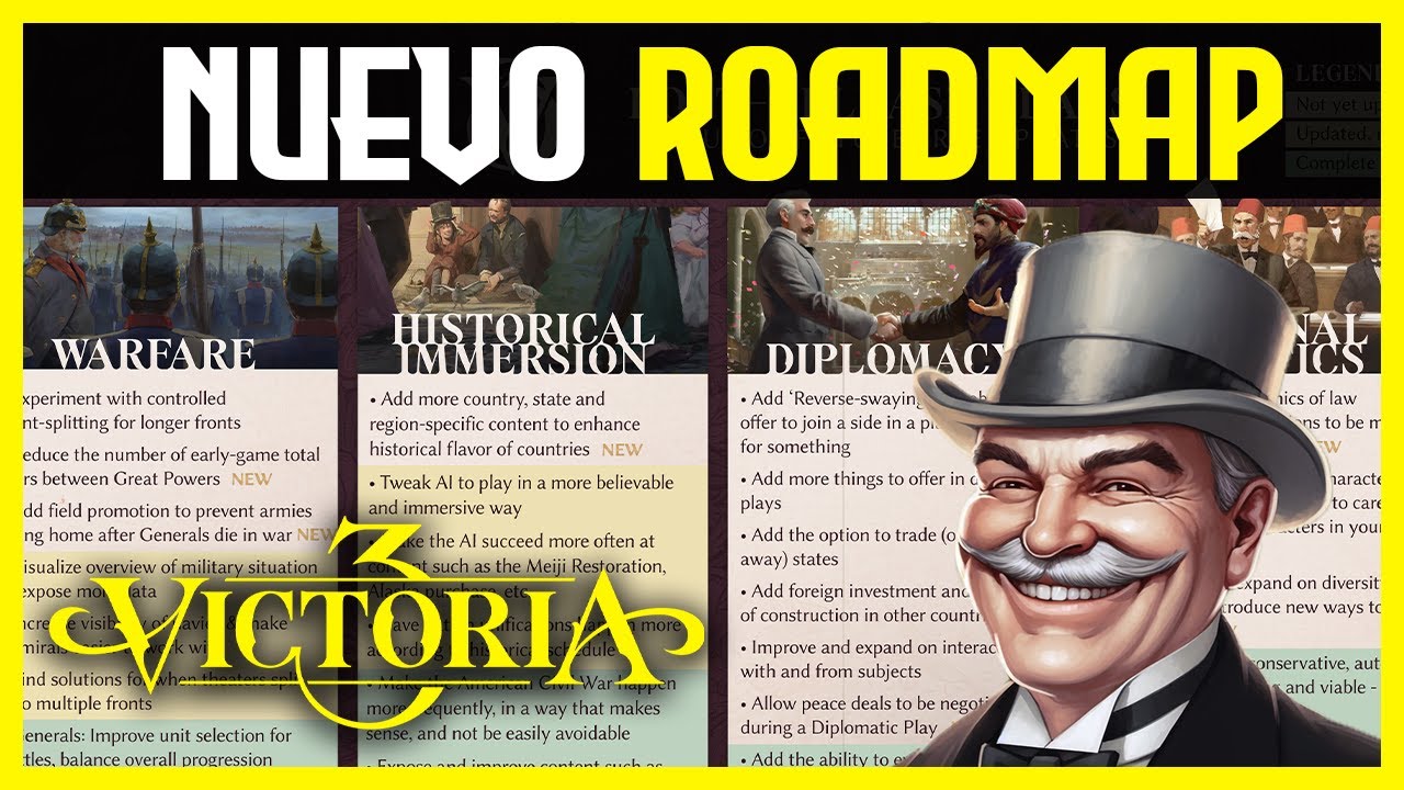 🗺️ El nuevo ROADMAP para VICTORIA 3 tras el parche 1.2 - YouTube