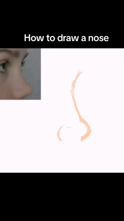 How to draw a side nose - YouTube