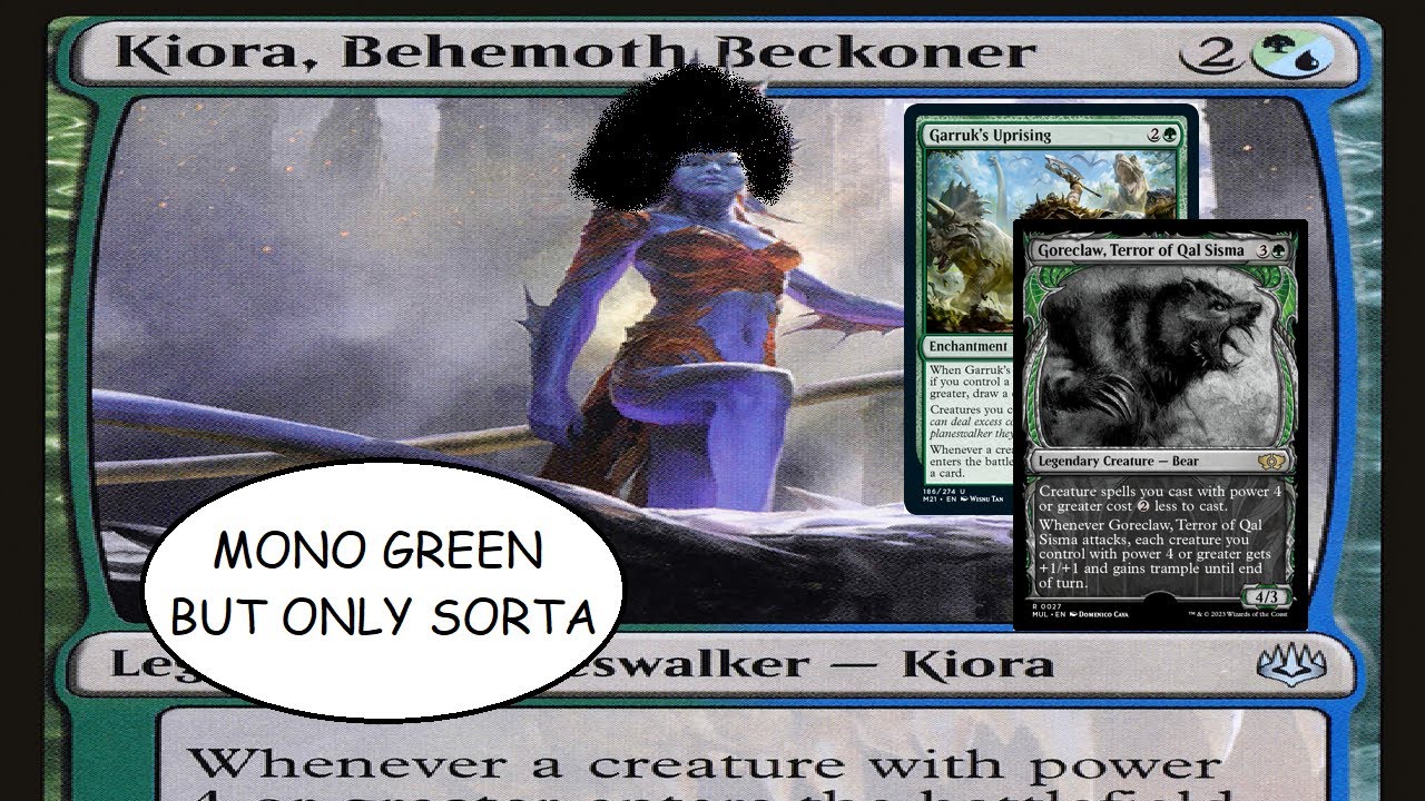MTG Arena - Mono Green Devotion | Kiora, Behemoth Beckoner | Historic ...