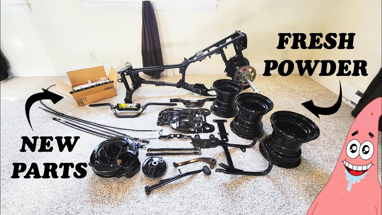 Yamaha Trimoto YT175 Rebuild! Part 4! Powdercoated parts are in and ...