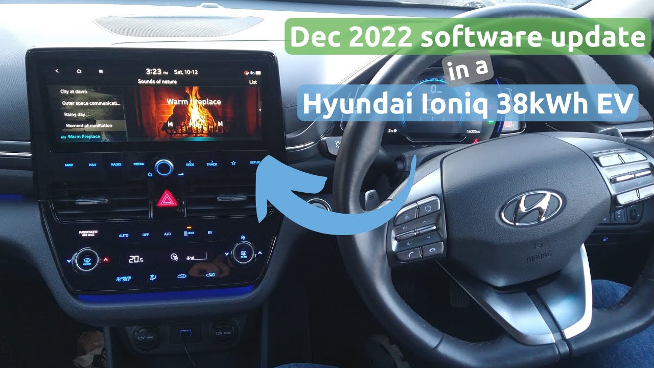 Overview of Dec 2022 software update in a 2020 Hyundai Ioniq 38kWh EV ...