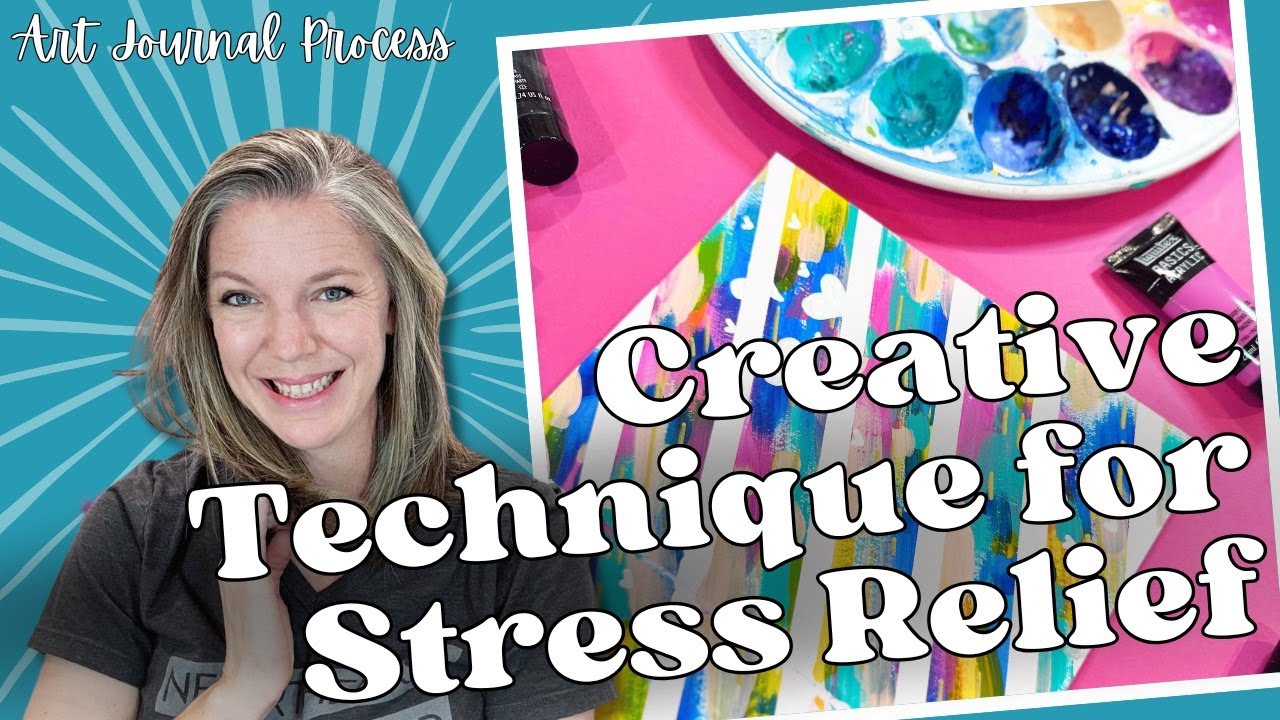 Creative Technique for Stress Relief || Simple Art Journaling for Calm ...