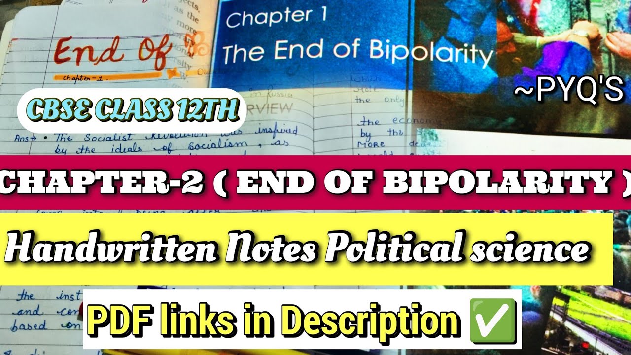 END OF BIPOLARITY Chapter-2 | Political science Handwritten Notes ...