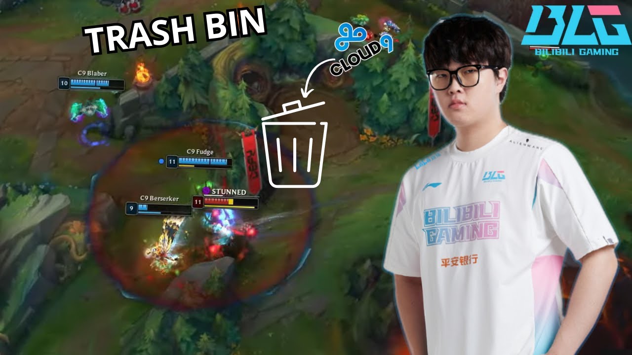GIGA BIN throwing C9 to the trash BIN - YouTube