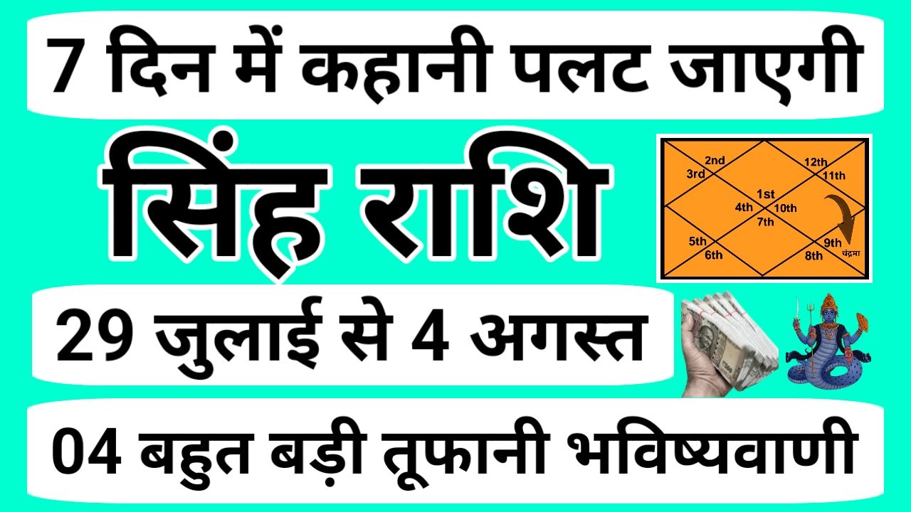 सिंह राशि : Leo Sign || 7 दिन में होगा बड़ा चमत्कार || 4 तूफानी खबर ...