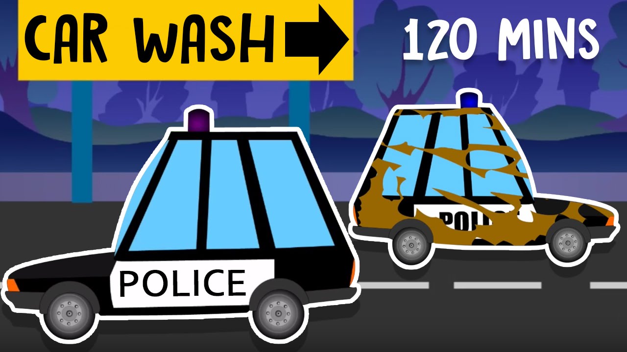 Police | Car Wash | Car Wash For Kids | Rhymes Hero - YouTube