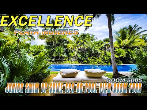 Excellence Playa Mujeres Swim-Up Suite FULL Tour | Adults-Only Luxury Room Review