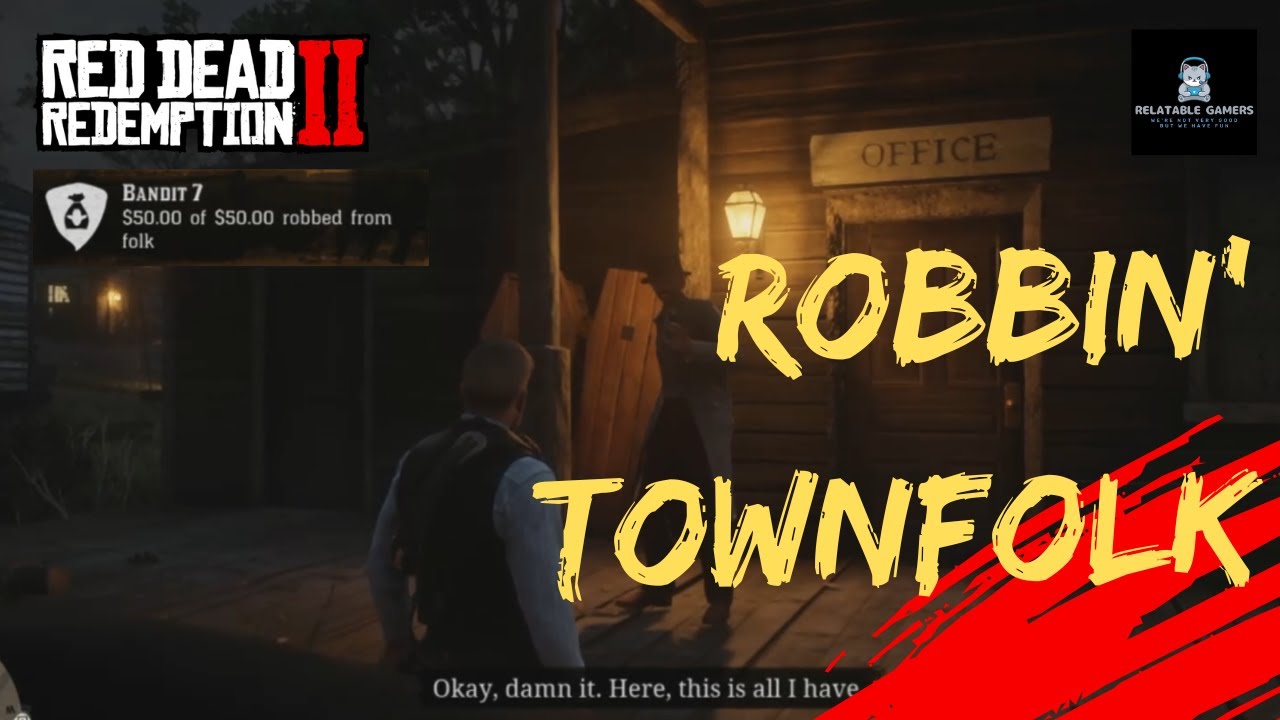 Robbing cash from townsfolk | Bandit 7 Challenge | Red Dead Redemption ...