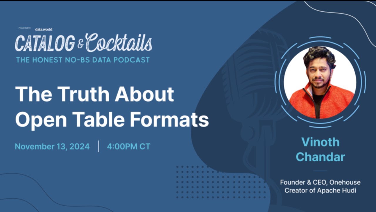 The Truth About Open Table Formats with Vinoth Chandar - YouTube