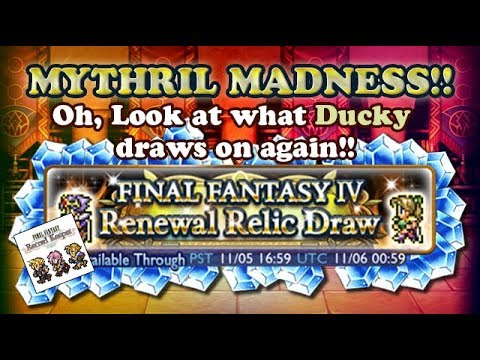 FFRK - Mythril Madness 199 - x11 Draw on FF4 Renewal Relic Draw (Ducky ...
