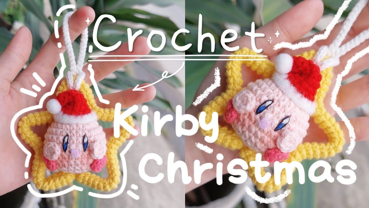 Crochet KIRBY CHRISMAS 🎄 | Crochet KIRBY 🎄 ️ | Móc len DÂY ĐEO GIÁNG ...
