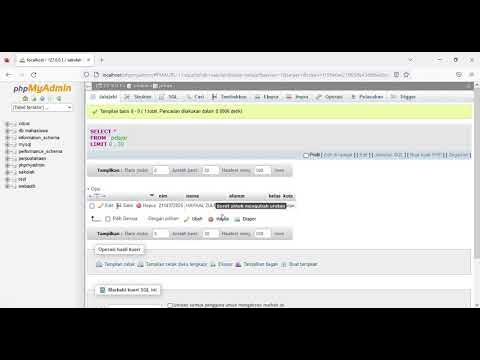 TUTORIAL MENGGUNAKAN PERINTAH DASAR SQL - YouTube