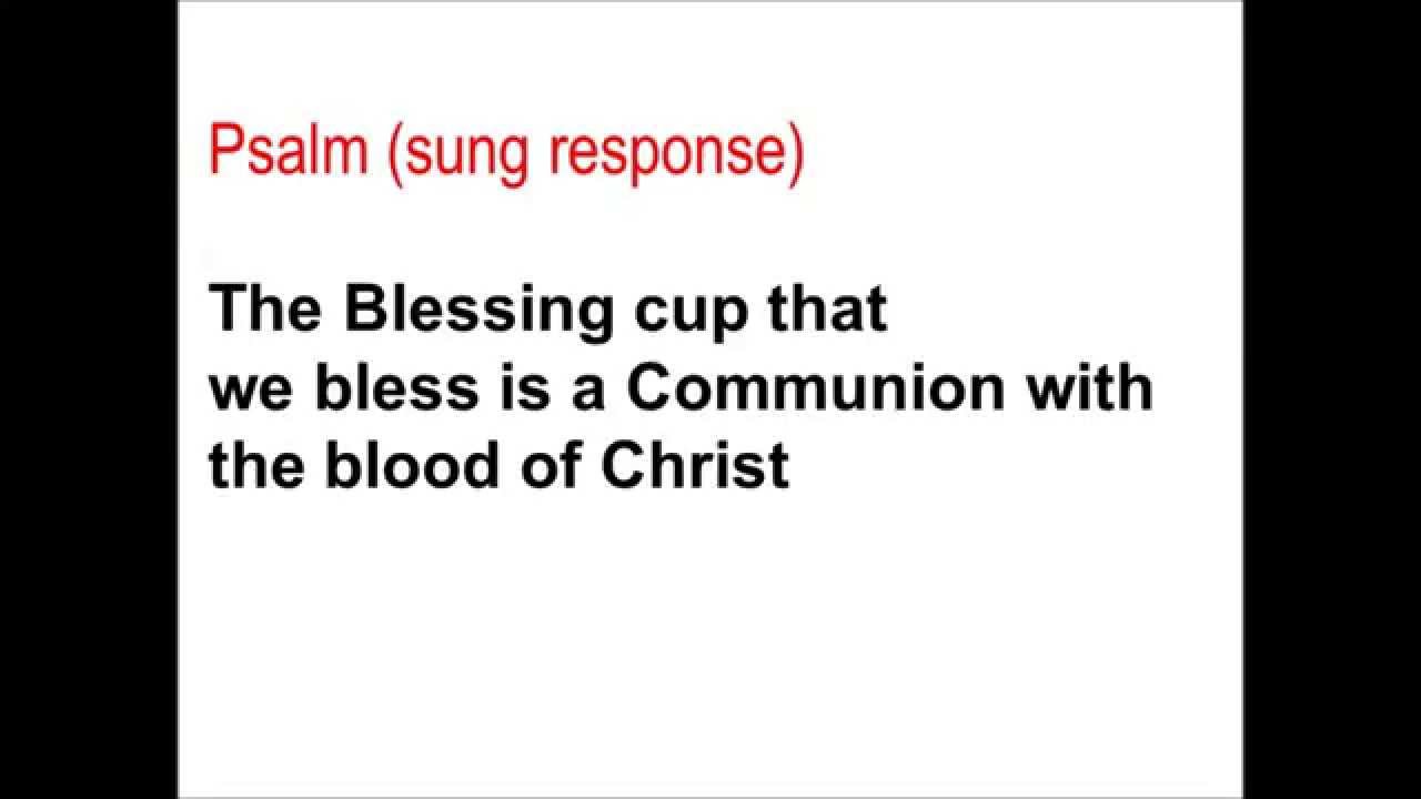 The Blessing cup that we bless - YouTube
