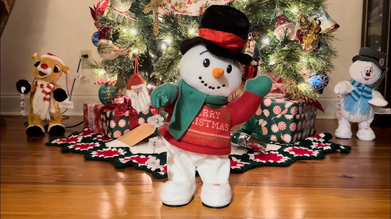 Gemmy 2019 Snowflake Spinning Snowman (CVS Variant) - YouTube