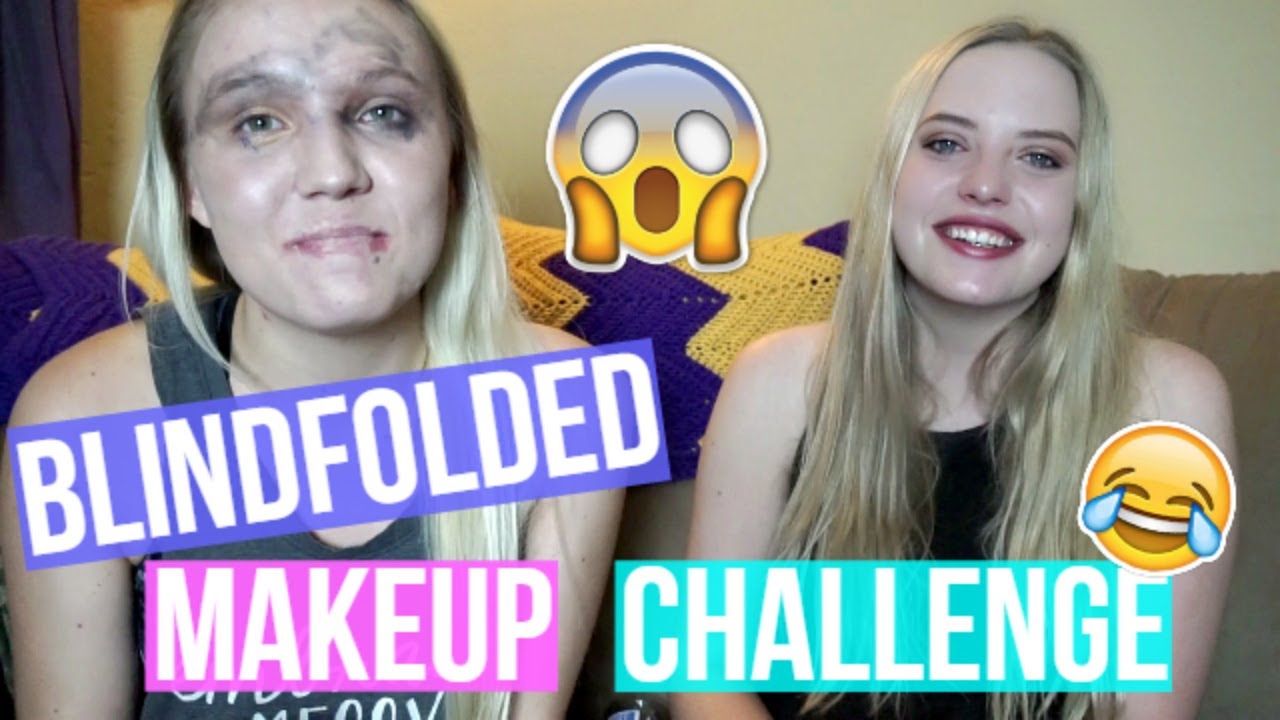 BLINDFOLDED MAKEUP CHALLENGE (ft. My Friend Sierra)│Danielle Ruppert ...