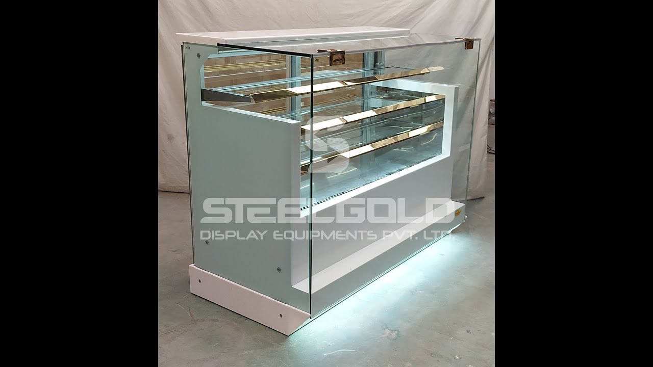 FULL OPENABLE GLASS COUNTER STEELGOLD Display Equipments Pvt. Ltd. Cont ...