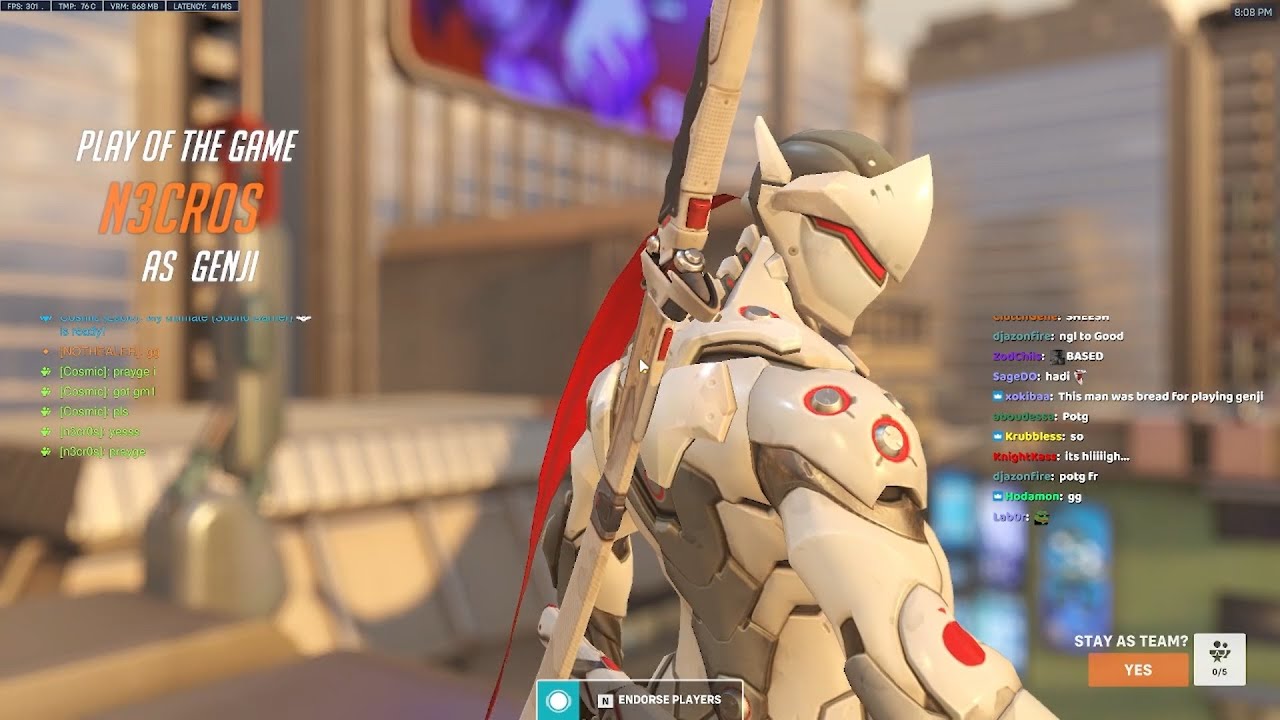 Potg Overwatch 2 Necros Insane Genji Gameplay Season 1 Youtube