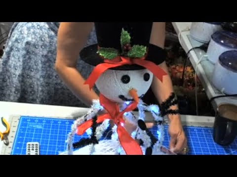 Snowman Center Piece [Craft Tutorial] - YouTube