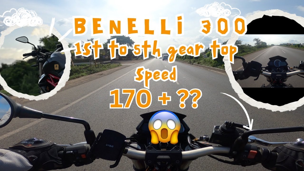 Benelli 300i Top speed 1st to 5th gear max RPM(Crazy performance) - YouTube