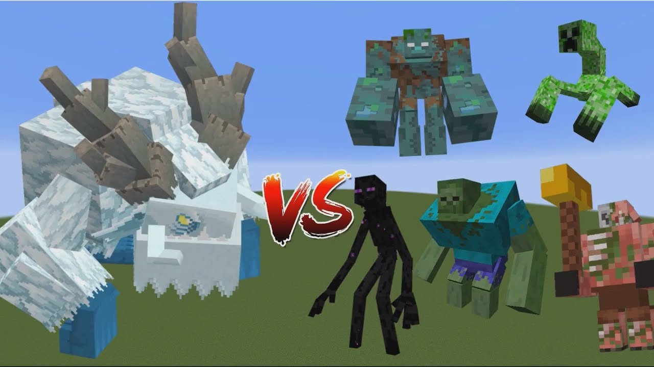 Minecraft Frostmaw VS mutant mobs - minecraft mob battle - YouTube