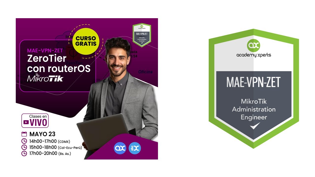 Curso Gratuito de VPN MikroTik con ZeroTier (MAE-VPN-ZET) - YouTube
