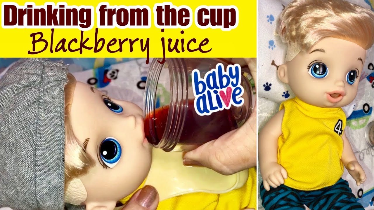Baby Alive SWEET SPOONFULS feeding attempt from the feeding cup with ...
