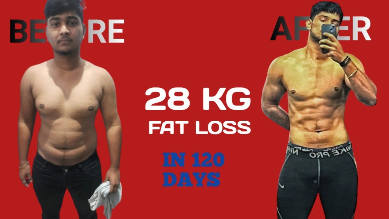 28 kg of fat loss in 120 days My natural transformation journey - YouTube