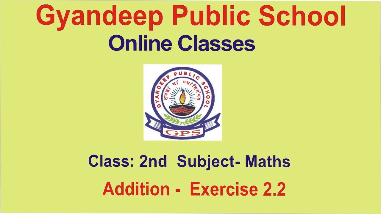 Maths Class 2 Addition Exercise 2 2 YouTube Maths Class 2 Addition Exercise 2 2 YouTube