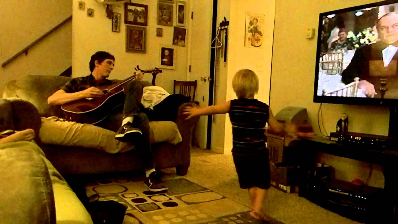 Addie dancing to Brandon playing guitar. - YouTube