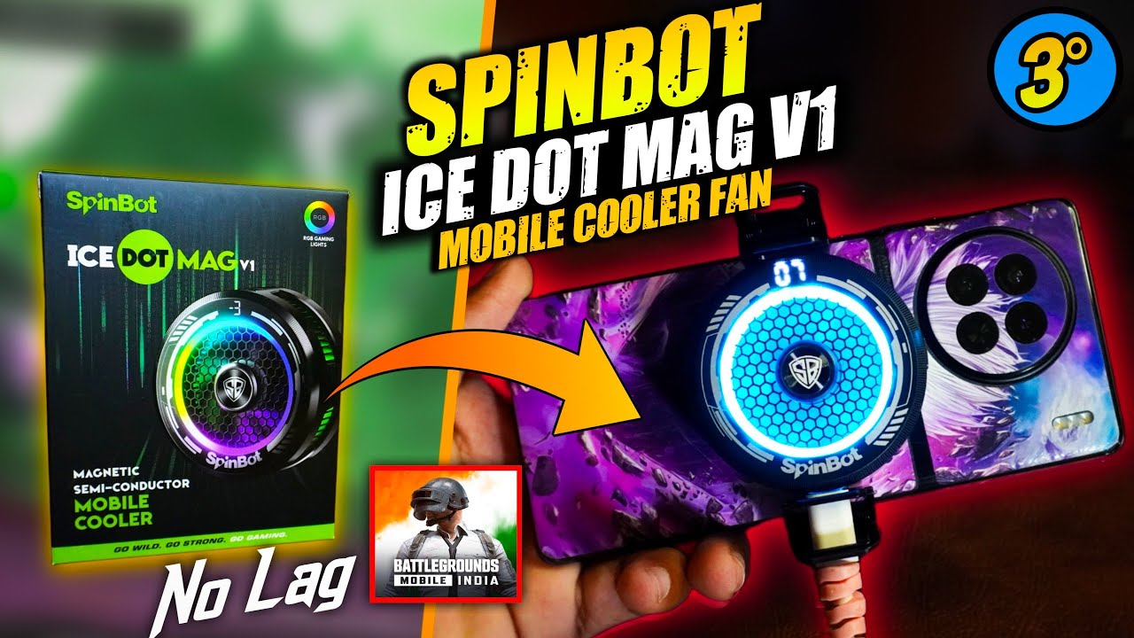 SpinBot Ice Dot Mag V1 Magnetic Mobile Gaming Cooling Fan || Best Mobile Gaming cooler Fan - YouTube