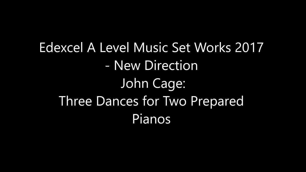 Edexcel A Level Music Set Works New Directions: Three Dances for Two ...