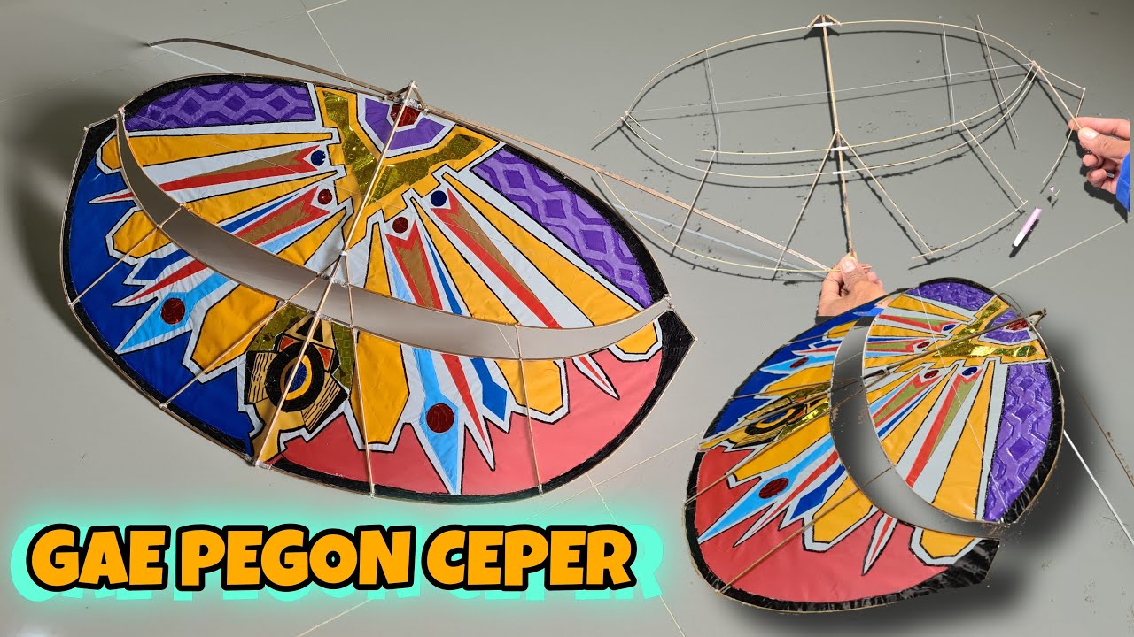 Bikin layangan Pegon super ceper mini 2 jengkal - YouTube