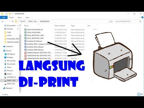 Cara Ngeprint Langsung Tanpa Membuka Filenya - YouTube