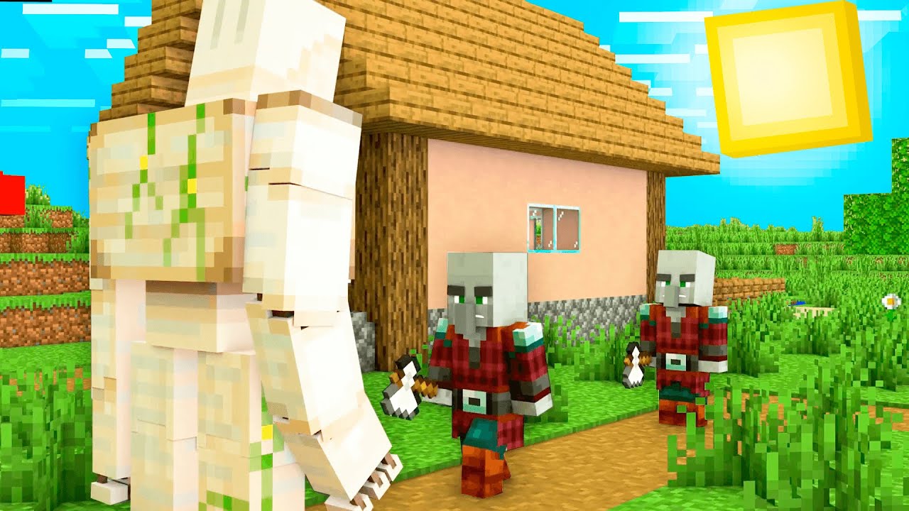 Minecraft Animation: Village VS Pillager - Minecraft Video - YouTube