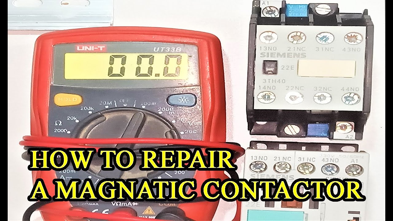 HOW TO REPAIR A MAGNETIC CONTACTOR | CONTACTOR REPAIRING | CONTACTOR ...