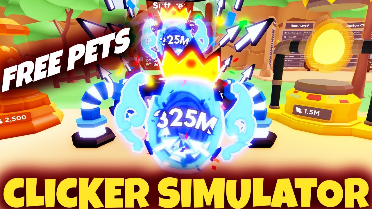 LIVE 🔴ROBLOX [3X] ⚡Clicker Simulator! Giveaway Free Pets & Token ...