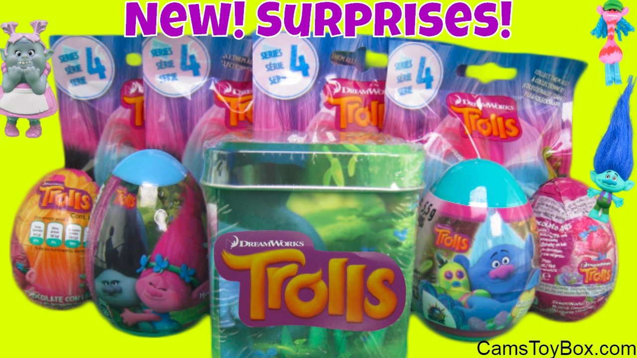 Dreamworks Trolls Series 4 Blind Bags Surprises Toys Plastic Chocolate ...
