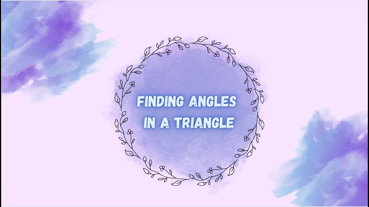 finding the angles in a triangle | complex question solving - YouTube
