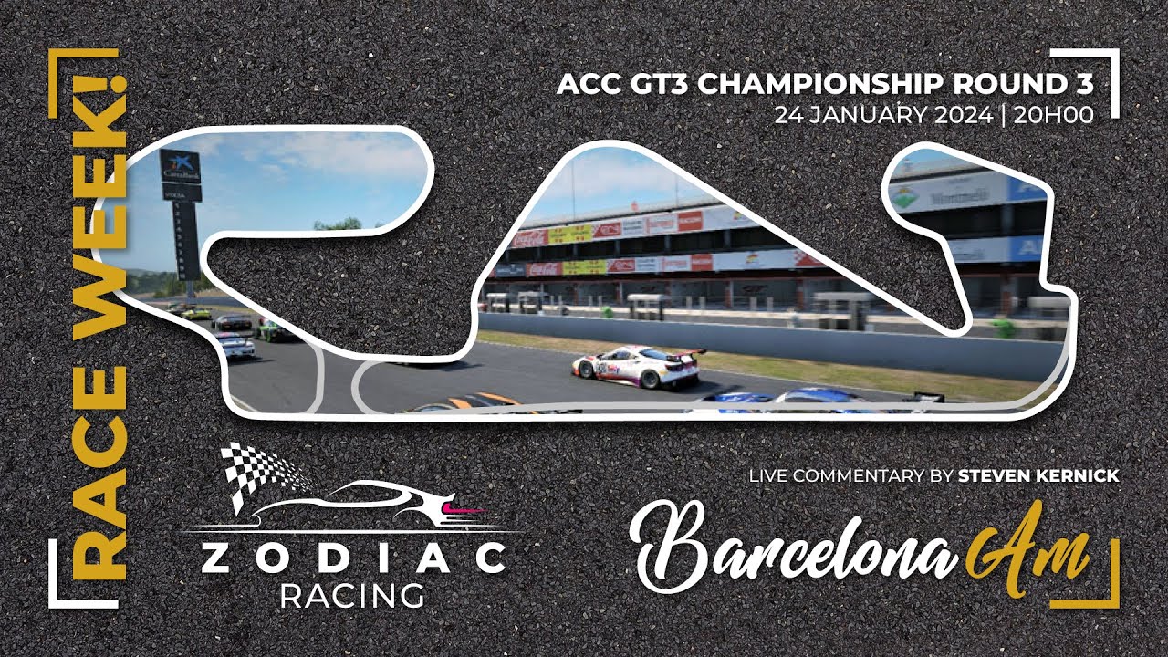 Zodiac Racing GT3 Championship S01 R03 Am-Race Barcelona - YouTube