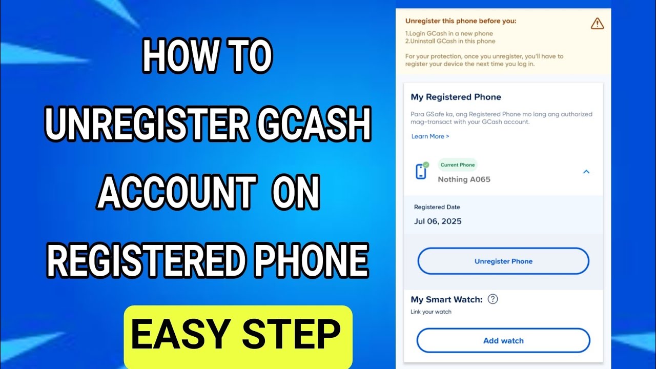 How to Unregister GCash Account on Mobile | Step-by-Step Tutorial 2025 ...