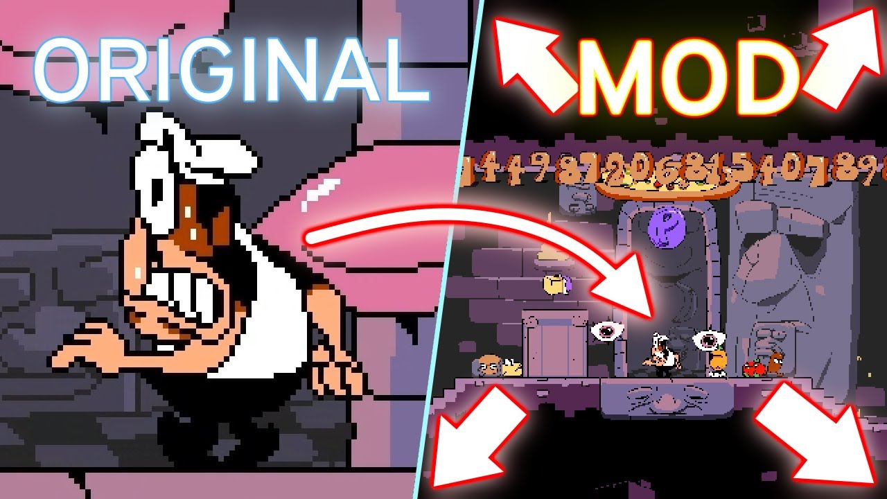 Pizza Tower, But It's Zoomed Out?! [Pizza Tower mods Gameplay] - YouTube
