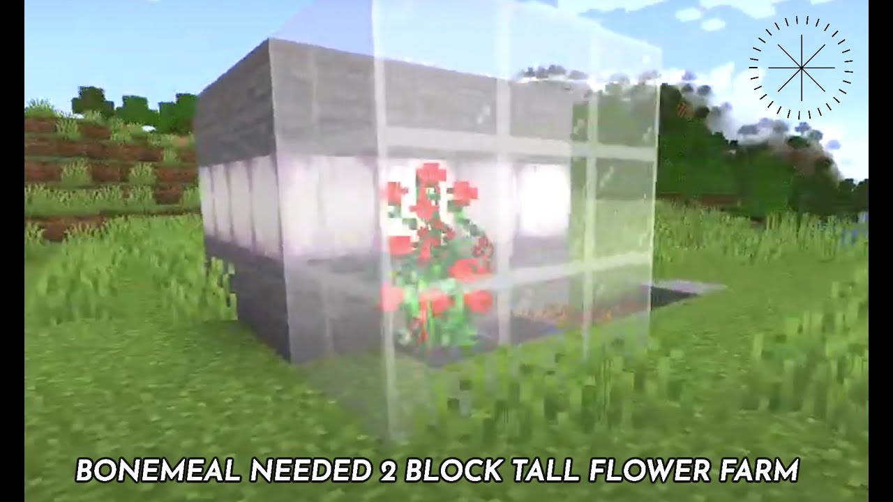 Best 2 block tall flower farm in minecraft java 1.21 (tutorial) - YouTube