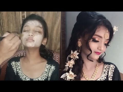 Easy and Soft incredible😳Bridal makeup transformation on medium skin | With affordable products ...