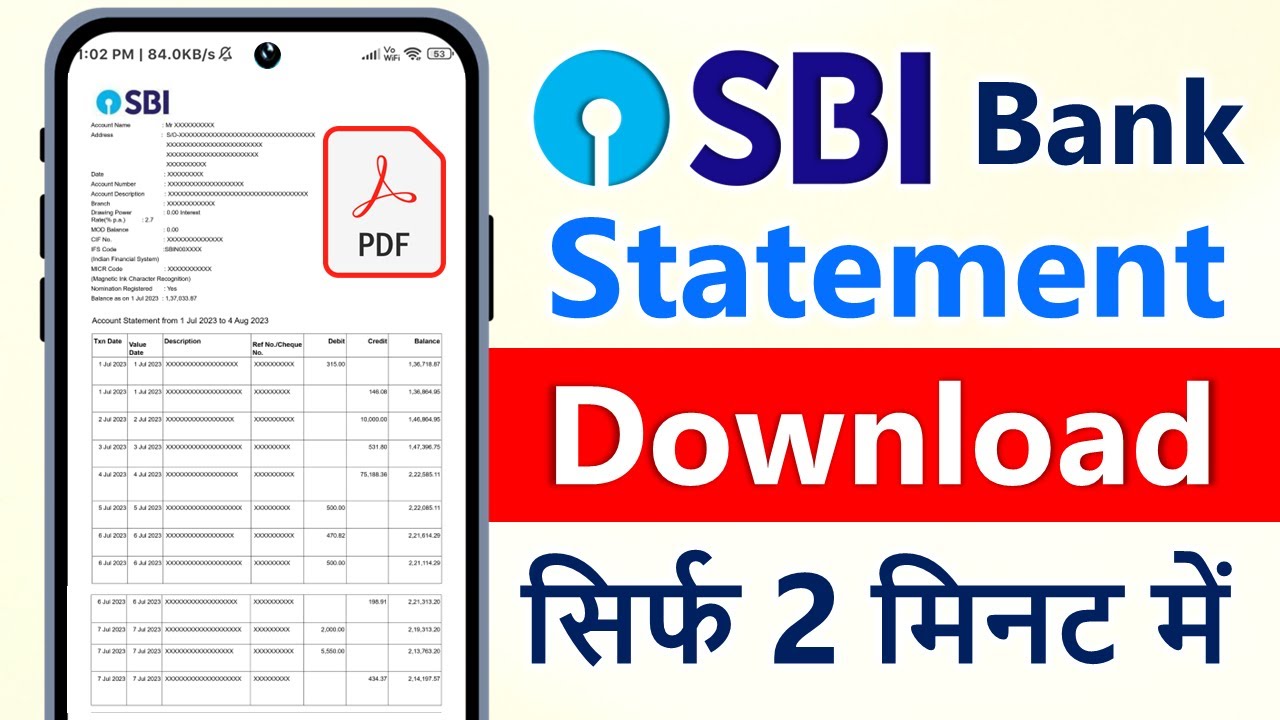 sbi bank statement kaise nikale | sbi bank statement download in pdf ...