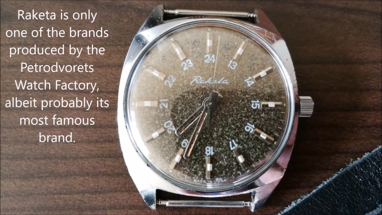 Raketa (Rocket) wristwatch, Made in USSR (Soviet Russia) - YouTube