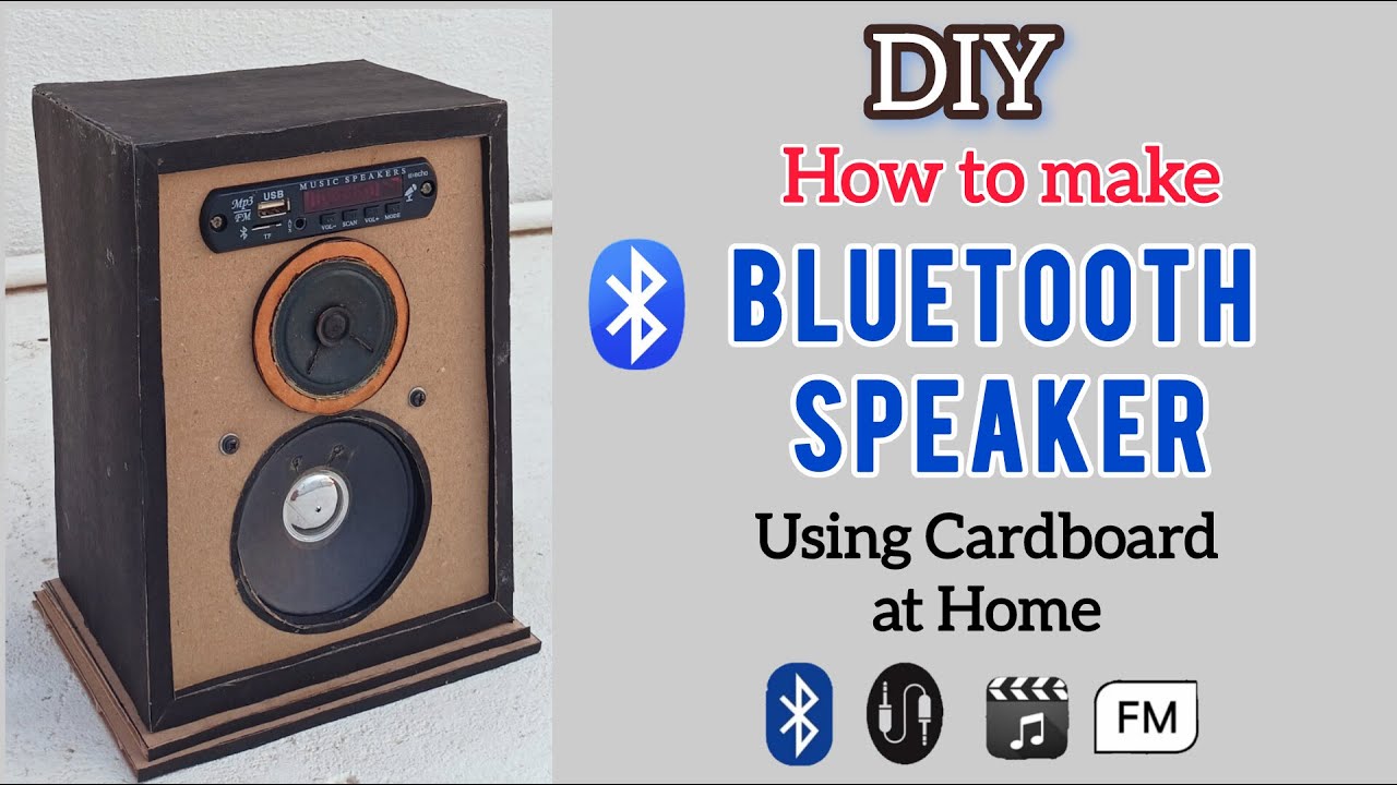 How to make Bluetooth Speaker using cardboard || Cardboard Bluetooth ...