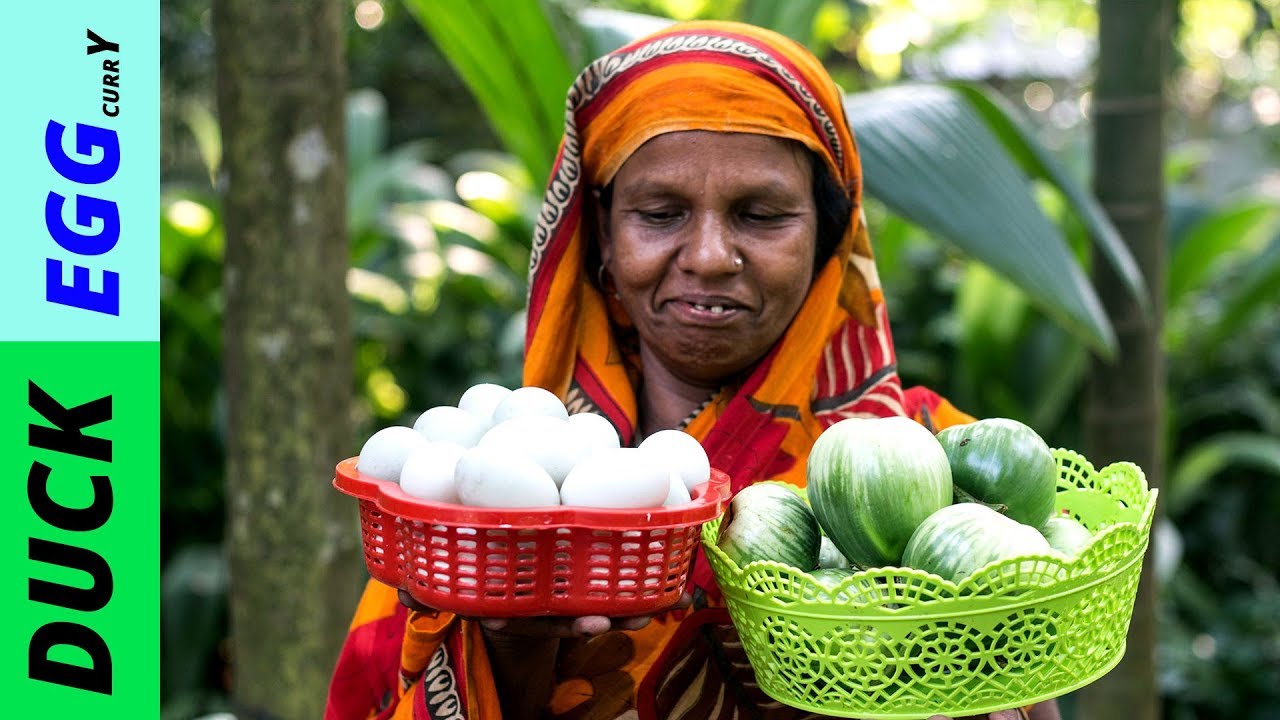 Village Food Duck egg curry recipe | Hasher Dim curry recipe - YouTube