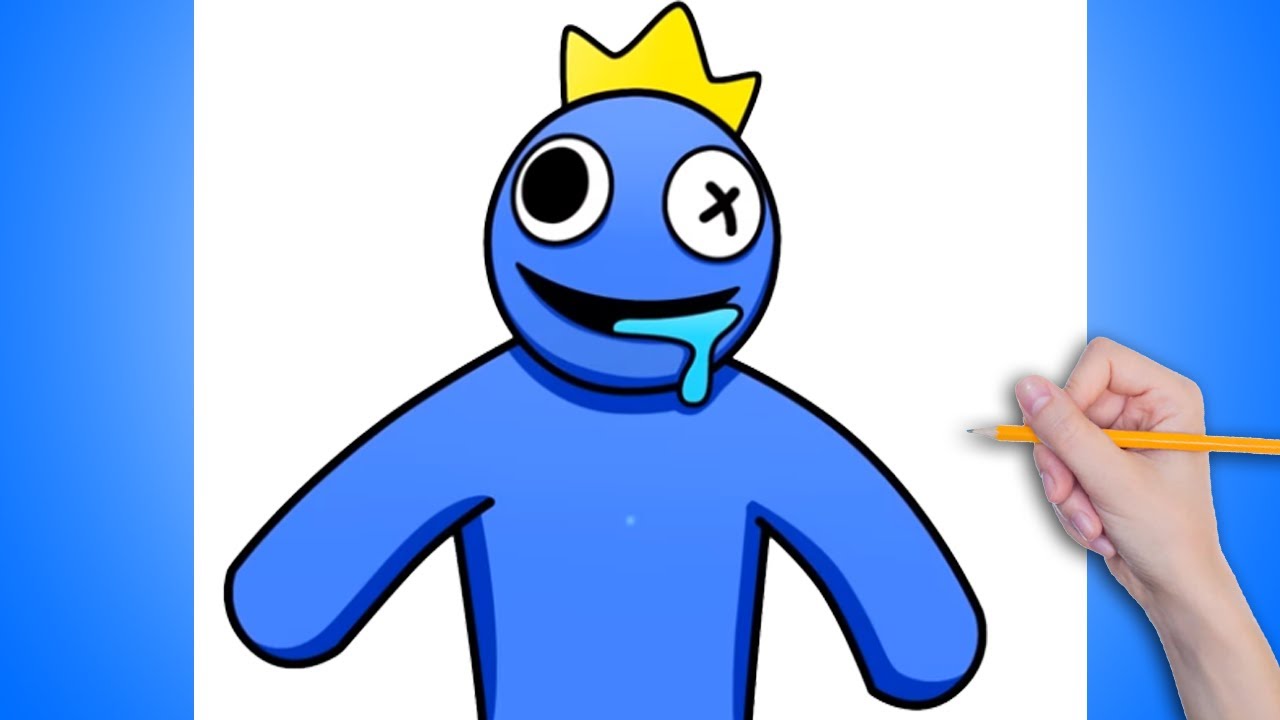 How To Draw RAINBOW FRIENDS BLUE | Step By Step - YouTube