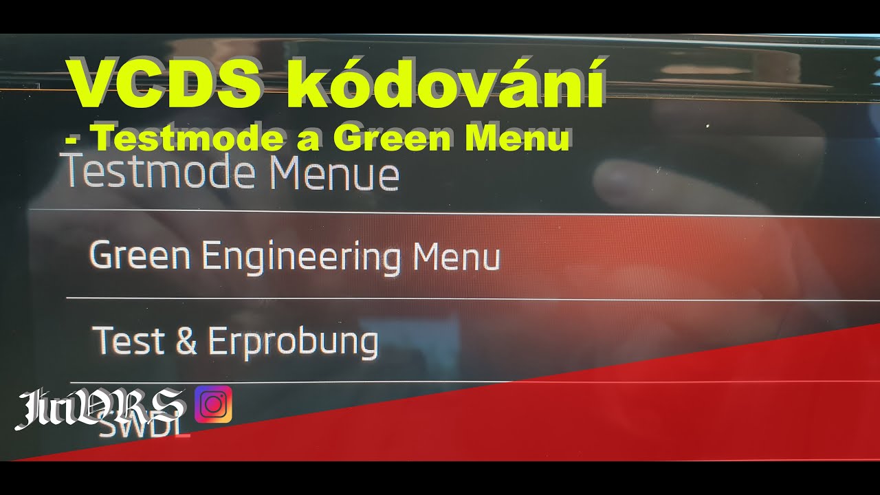 VCDS kódování - Testmode a Green Menu - YouTube