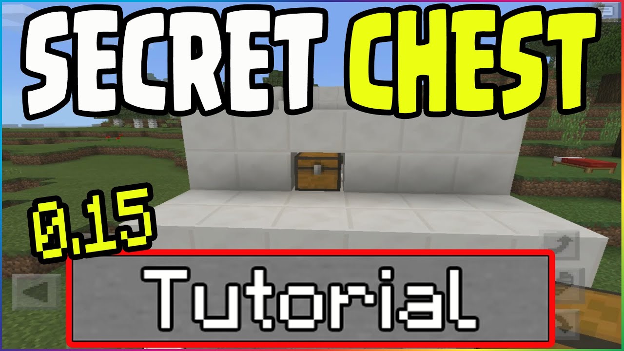 MCPE 0.15.0 BEST HIDDEN CHEST PISTON TUTORIAL EXLUSIVE SECRET Minecraft ...